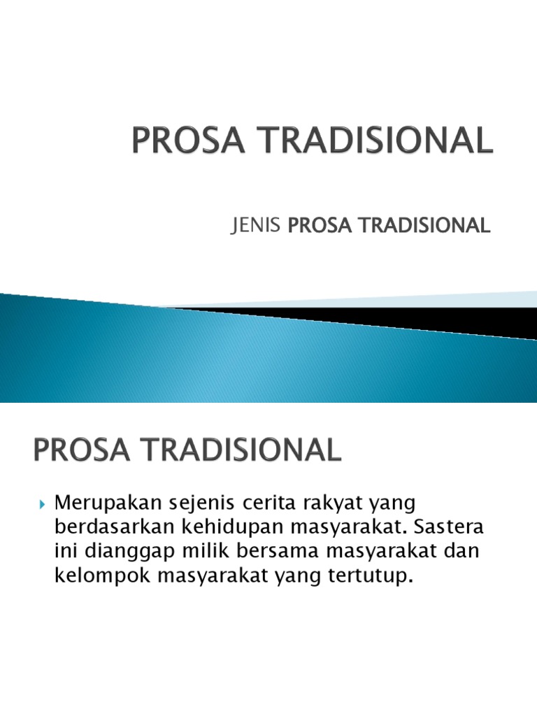 Prosa Tradisional New | PDF | Sejarah