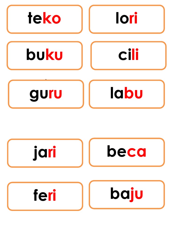 Kad Perkataan KVKV | PDF