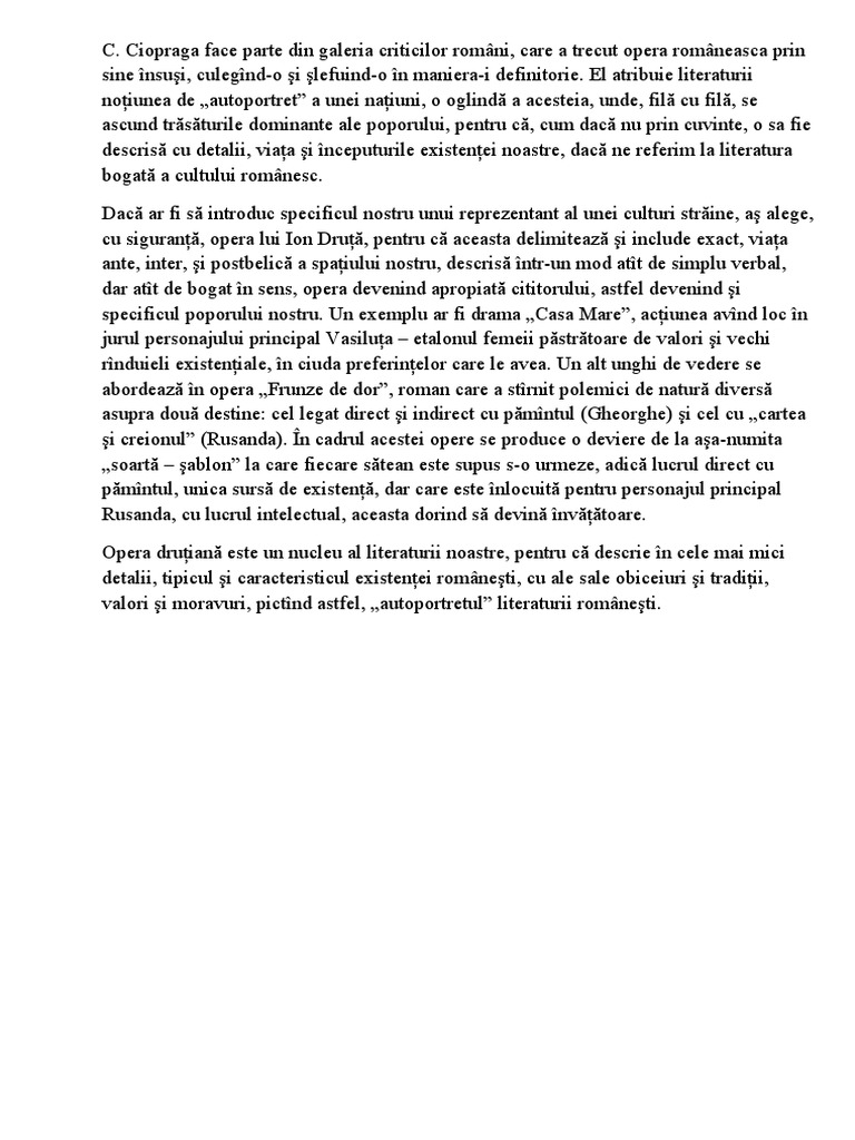 Literatura Romana Eseu | PDF