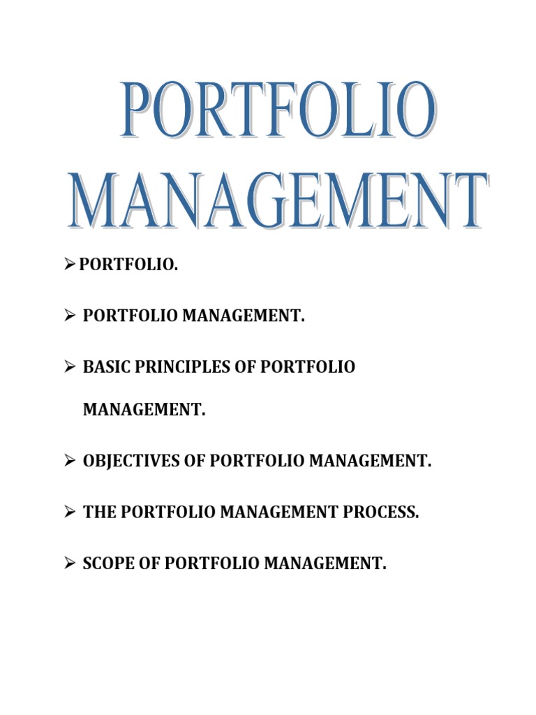 Portfolio Management | PDF