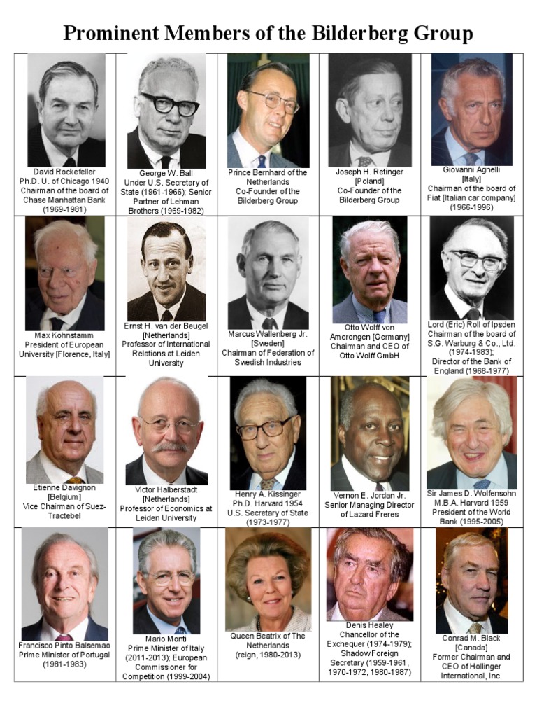 Bilderberg Group Portraits | Political Office Holders | Politician