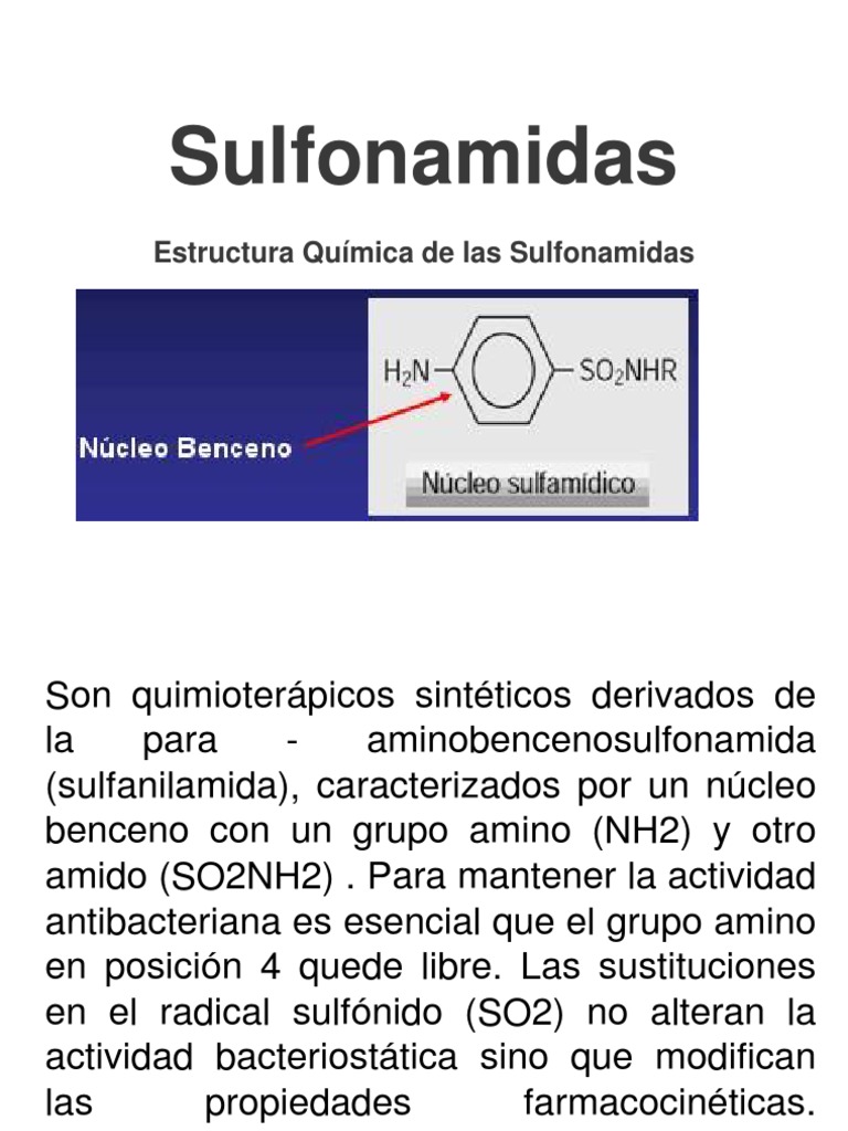 SULFONAMIDAS | PDF | Drogas | Farmacología