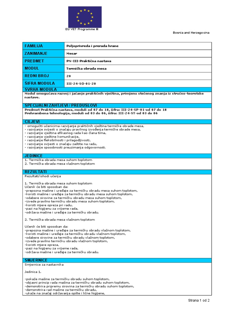 Termicka Obrada Mesa | PDF
