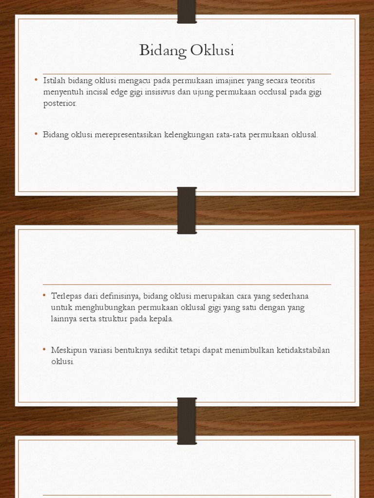 Bidang Oklusi | PDF