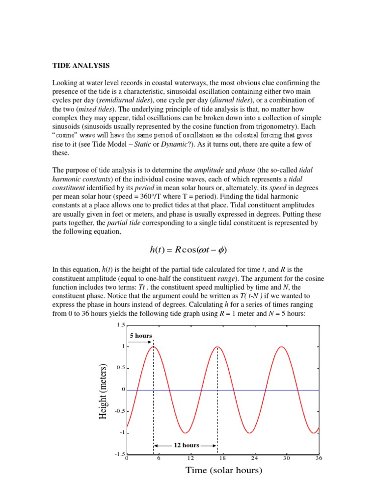 Tide Analysis | PDF | Tide | Phase (Waves)