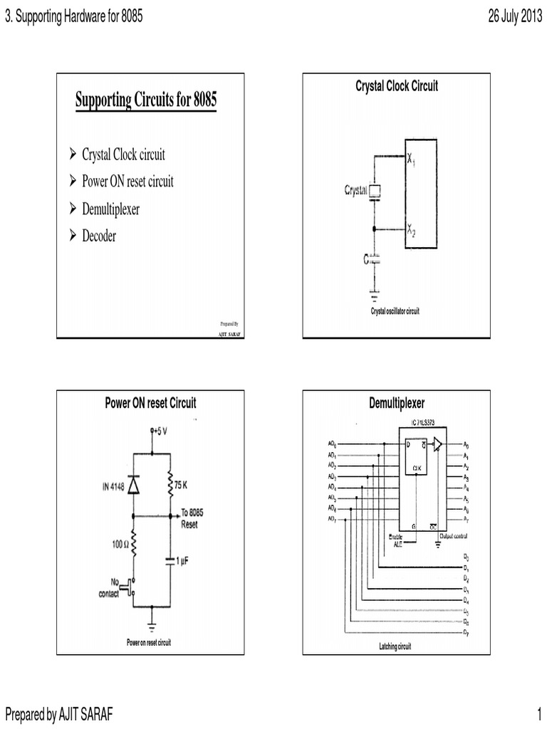 8085 Reset and Clock Circuit Overview | PDF | Digital Electronics ...