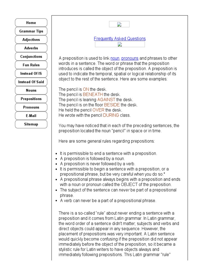 How To Use Prepositions PDF | PDF | Preposition And Postposition ...