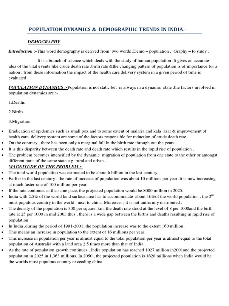 Demographic Trends in India 2025 | PDF | Population | Demography