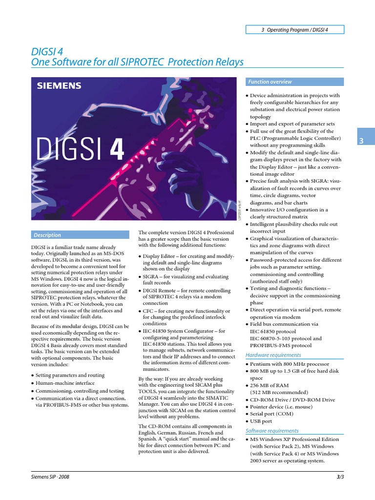 DIGSI 4: SIPROTEC Relay Management Software | PDF | Programmable Logic ...