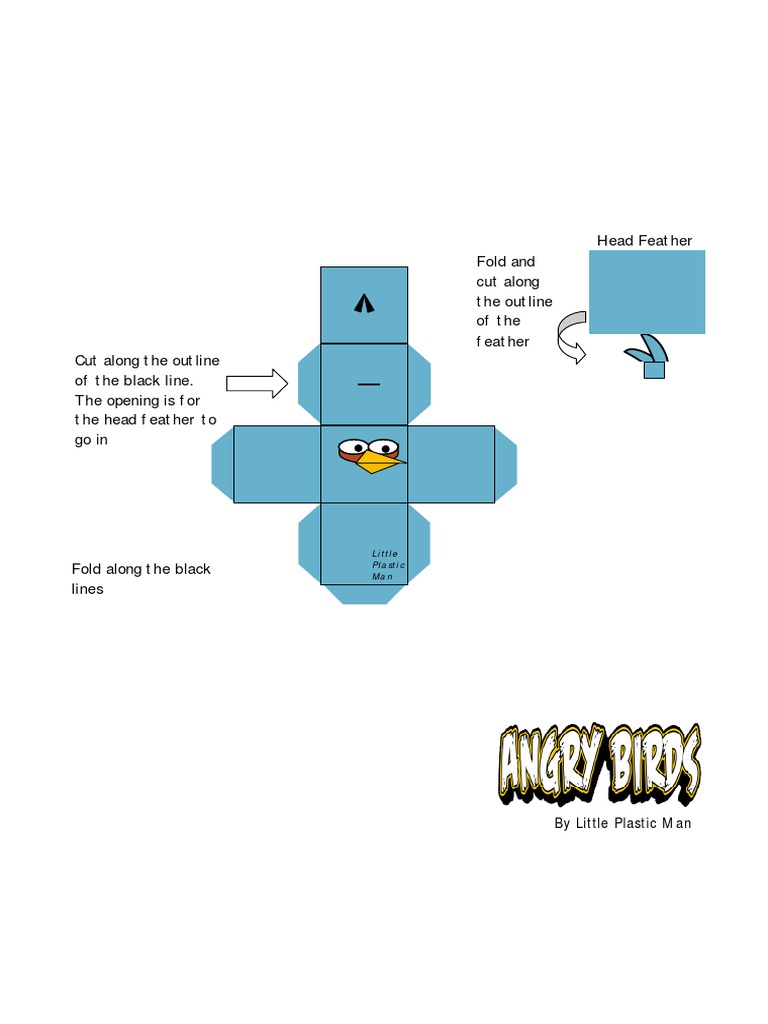 Angry Birds Papercraft Feather Template | PDF