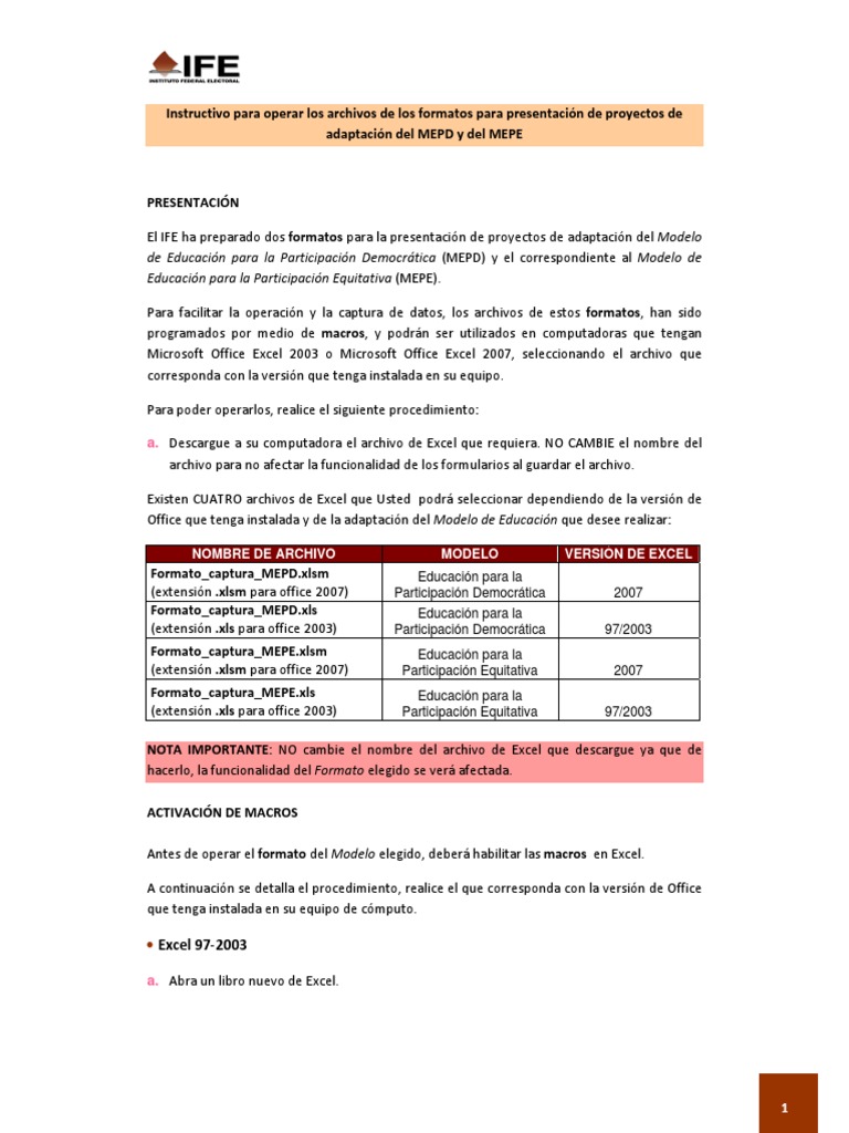 Instructivo Formatos | PDF | Microsoft Excel | Ventana (informática)