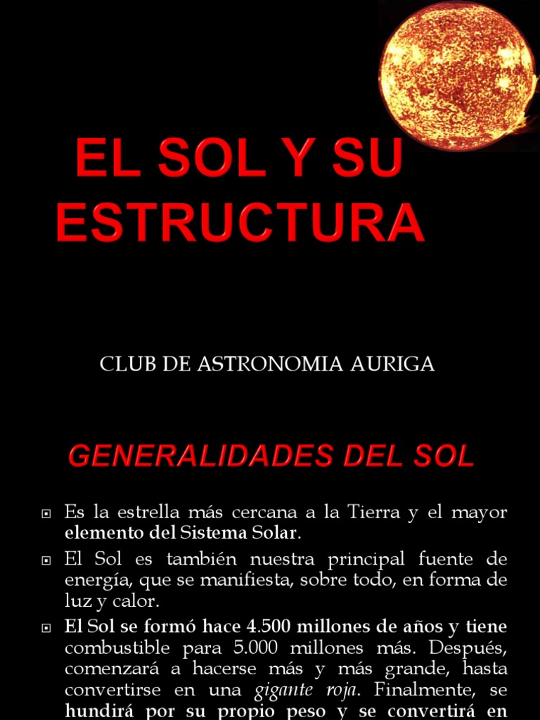 El Sol y Su Estructura | PDF | Dom | Astronomía estelar