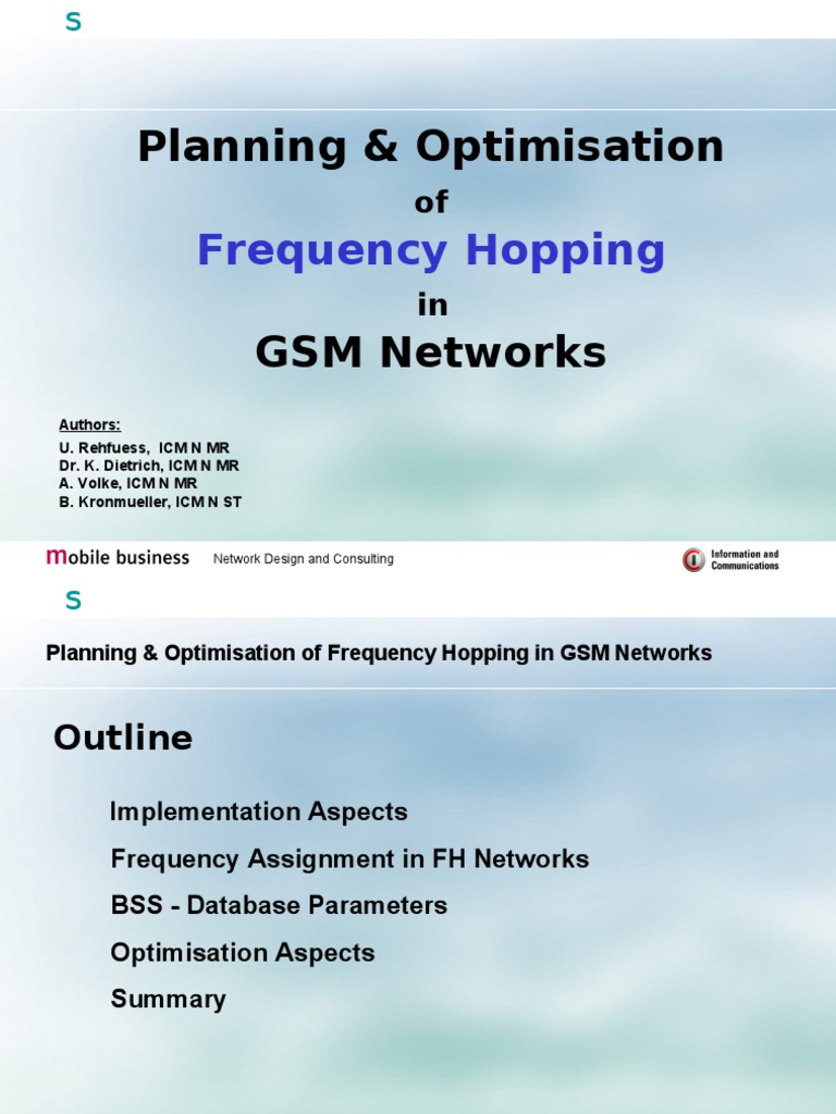 FH Planning | PDF | Bandwidth (Signal Processing) | Broadcast Engineering