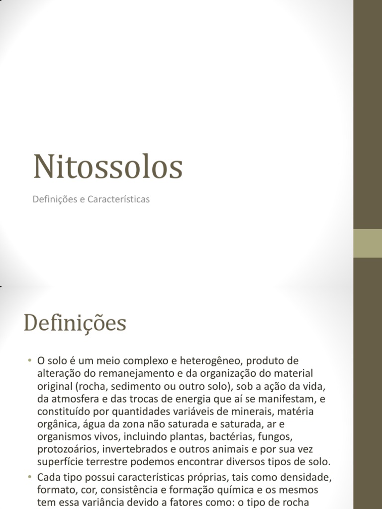 Nitossolos | PDF | Solo | Geociências