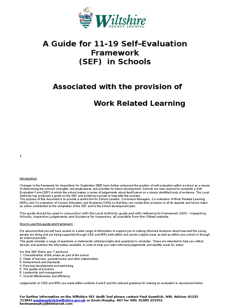 WRL SEF Nov 2008 | PDF | Curriculum | Learning