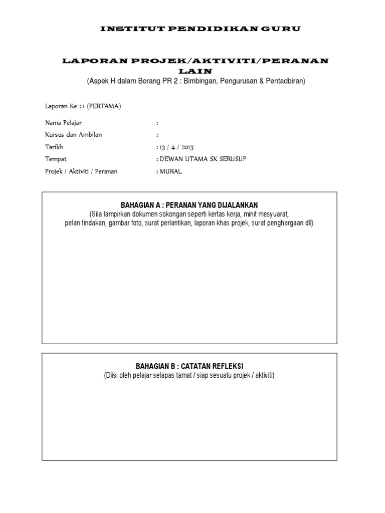 Laporan Projek SK Serusup | PDF