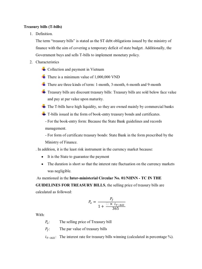Treasury Bills S A PDF | PDF | United States Treasury Security ...