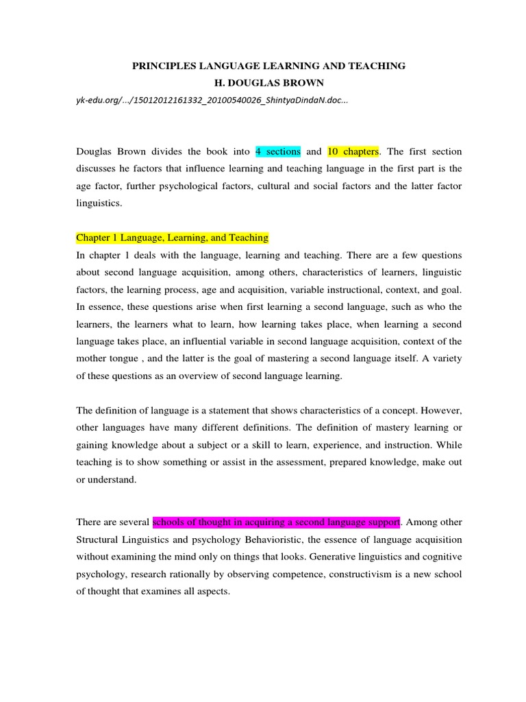 Principles of Language Learning | PDF | Second Language Acquisition ...