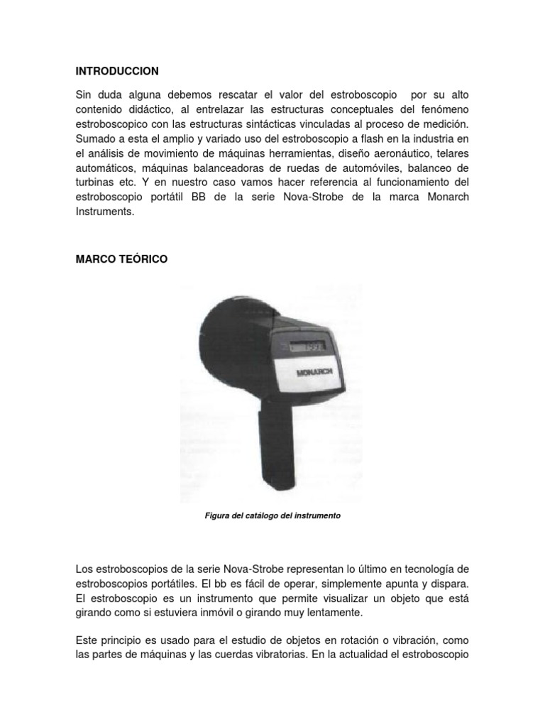 Uso del Estroboscopio Nova-Strobe | PDF | Science | Ingeniería