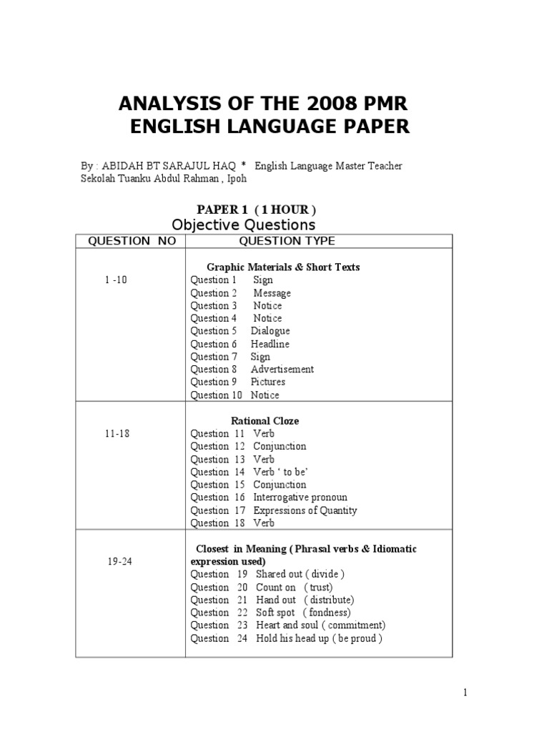 E - Siswa PMR Analysis 08 | PDF | Peanuts | Linguistics