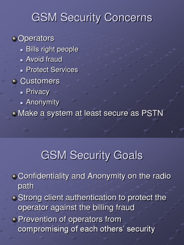 GSM Security Concerns: Operators | PDF | Secure Communication | Networks