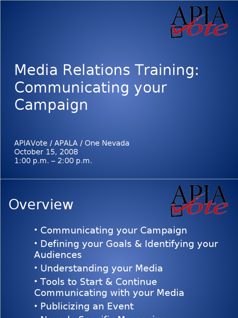 Media Relations Training | Download Free PDF | Mass Media | News Media