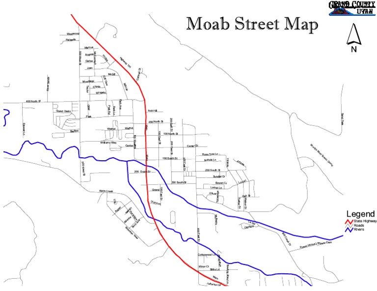 Moab Street Map | PDF