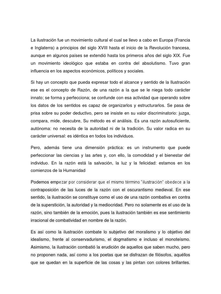 La Ilustracion Ensayo | Descargar gratis PDF | Era de iluminacion | Voltaire