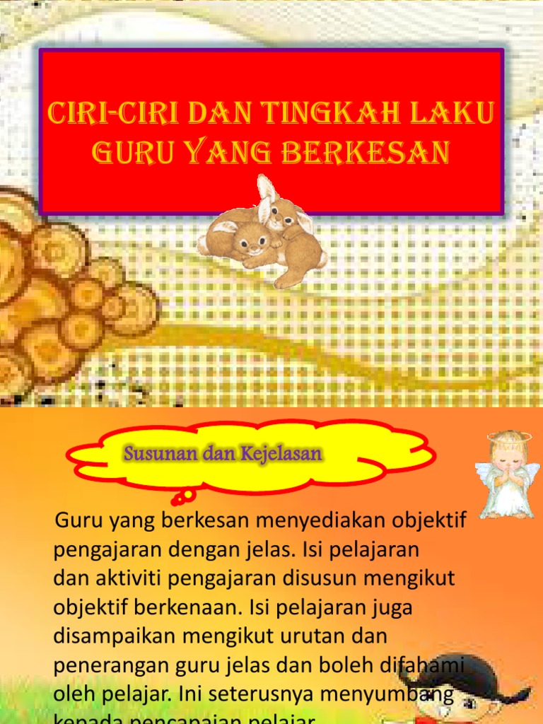 Ciri-Ciri Dan Tingkah Laku Guru Yang Berkesan | PDF