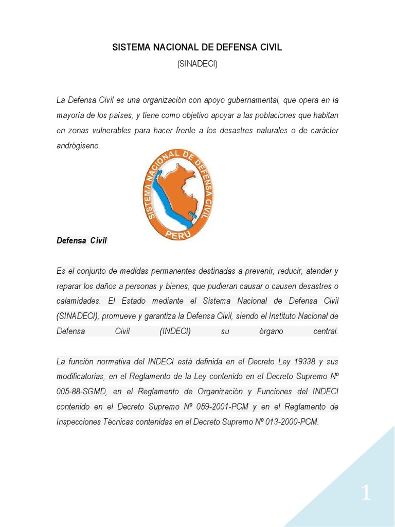 Sistema Nacional De Defensa Civil Defensa Civil Temblores