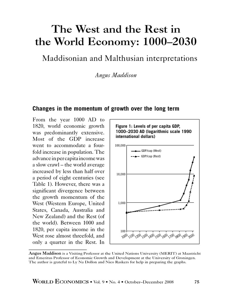 Angus Madison World Economy 1000-2030 | PDF | Economic Growth | Capitalism