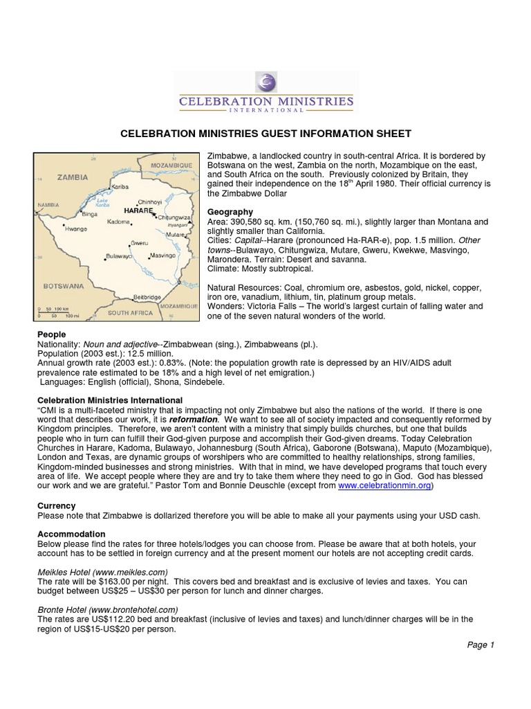 Microsoft Word - Guest Relations | PDF | Travel Visa | Zimbabwe