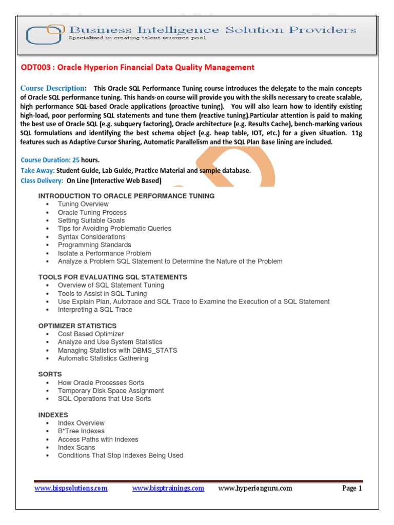 Sql Optimization Training Pdf Database Index Sql