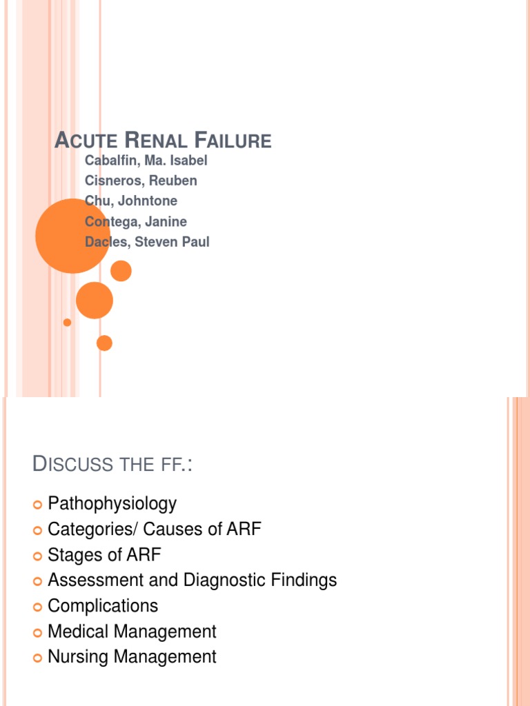 Acute Renal Failure Powerpoint Presentation | PDF | Kidney | Renal Function