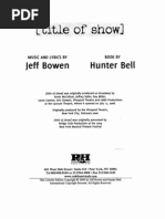 Newsies (MTI) - Libretto + Vocal Book PDF | PDF