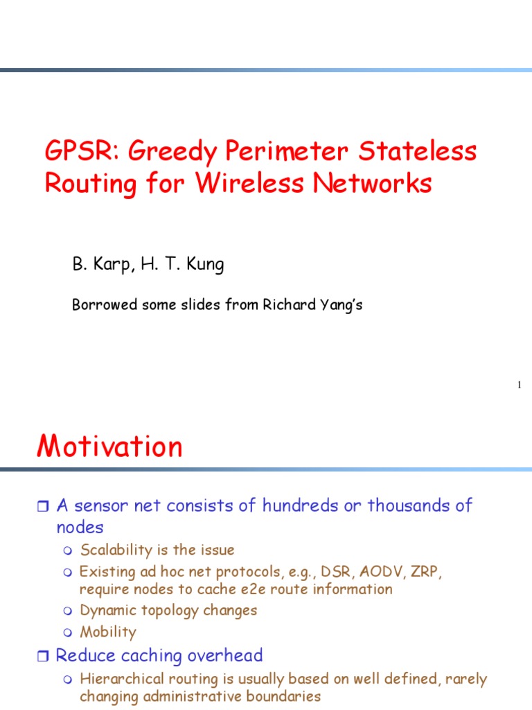 GPSR | Routing | Wireless Ad Hoc Network