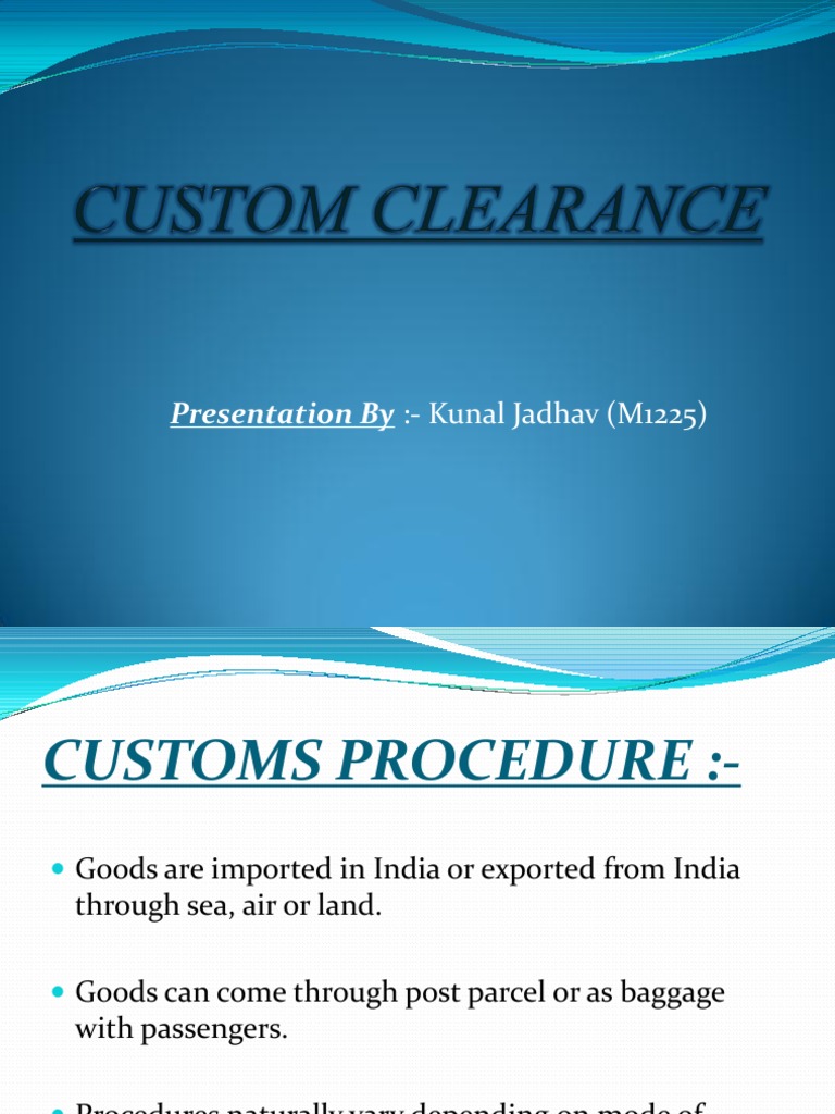 Custom Clearance(1) | Customs | Invoice