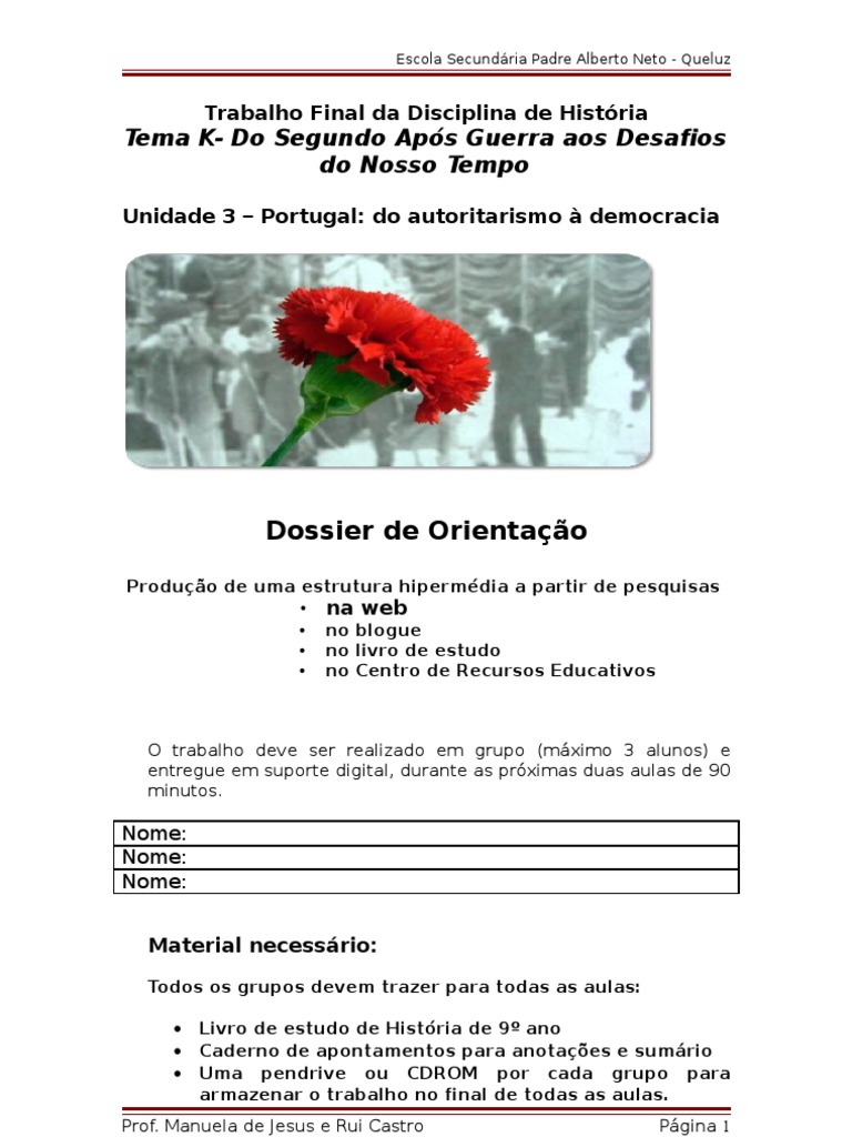 Guião - 25 Abril | PDF | Política (geral) | Science