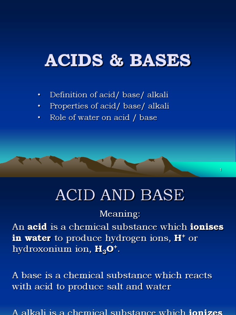 Chapter 7 (Acids & Bases) | PDF | Acid | Properties Of Water