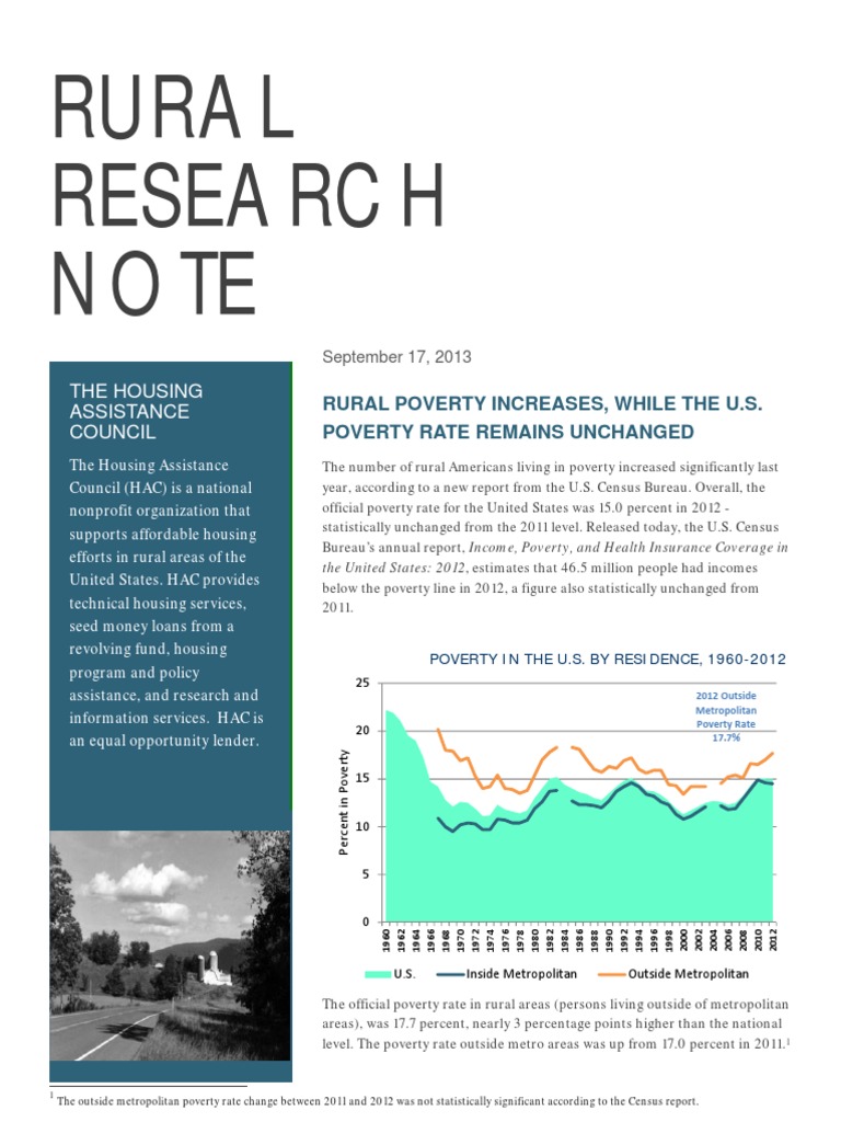 Rural Poverty Increases in 2012 | PDF | Poverty In The United States ...