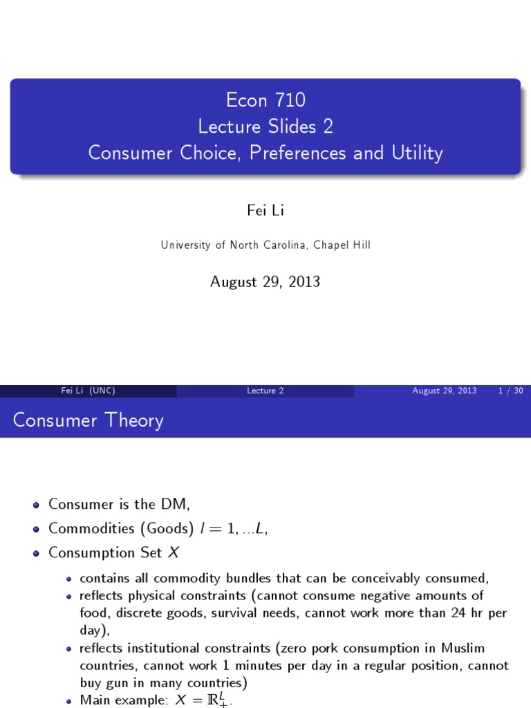 Consumer Choice and Utility Theory | PDF | Demand | Utility