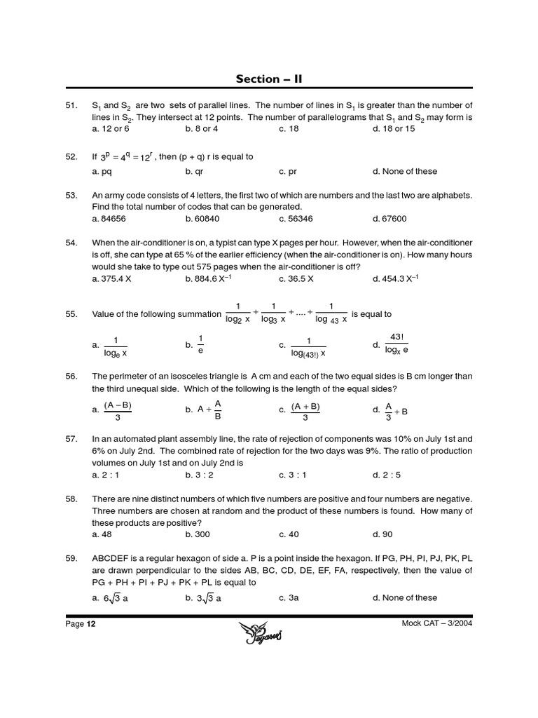 Mock 3 Section2 | PDF