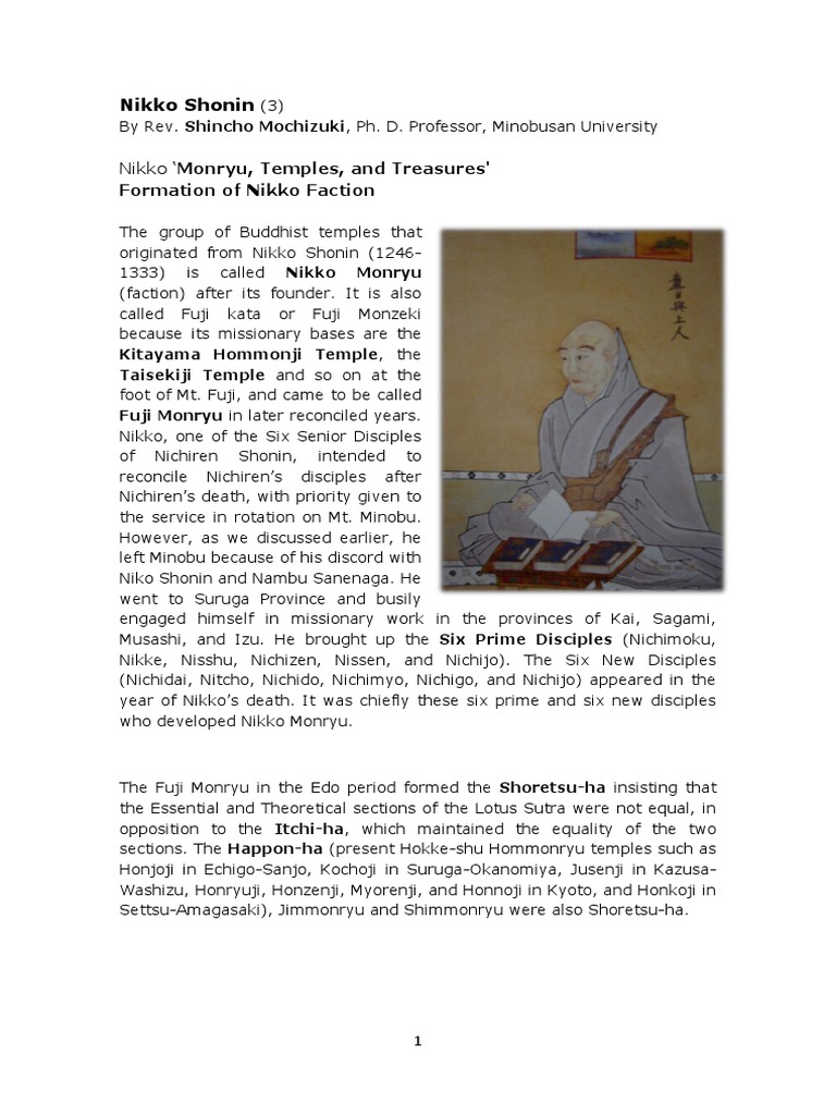 Nikko Shonin - III | PDF | Nichiren | Schools Of Buddhism