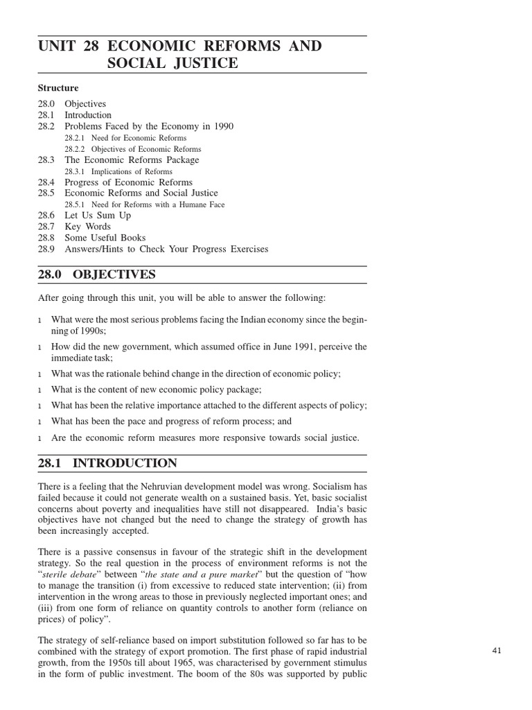 Economic Reforms & Social Justice | PDF | Fiscal Policy | Government ...