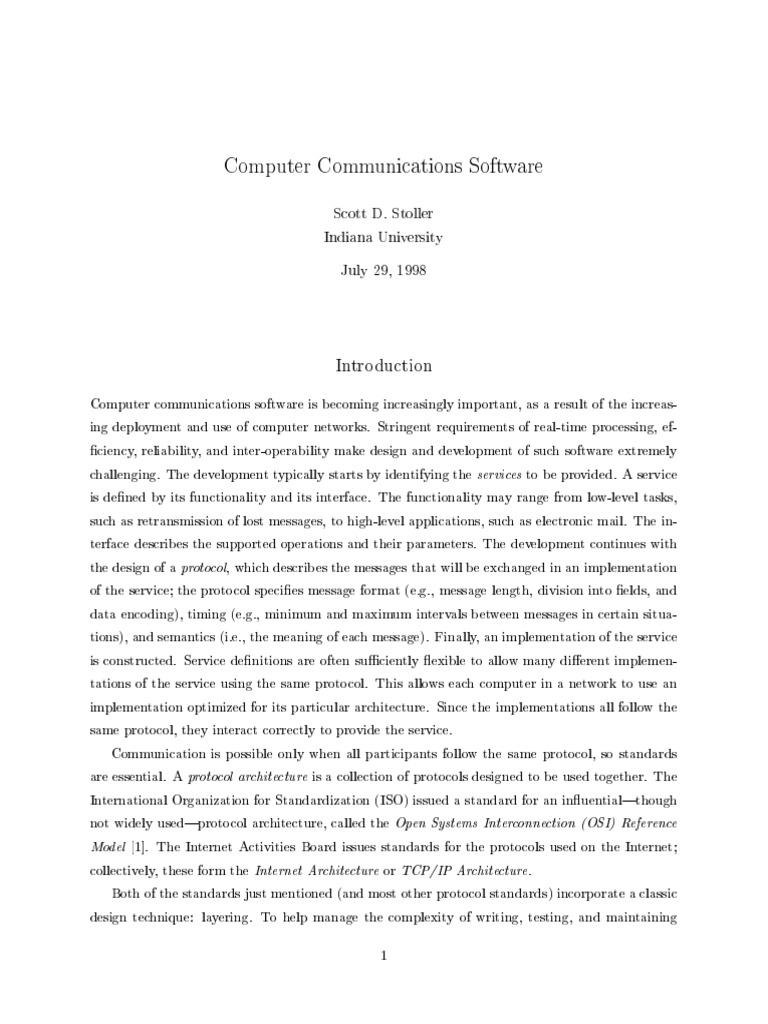 An Overview of Key Characteristics of Computer Communications Software ...