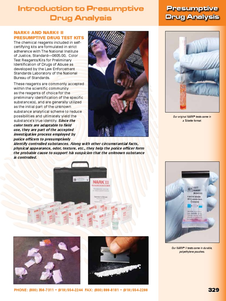 Presumptive Drug Analysis PDF | PDF | Drug Test | Narcotic