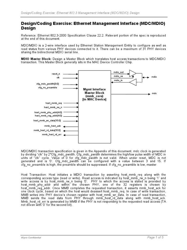 Ethernet Mdio Design | PDF | Telecommunications | Physical Layer Protocols