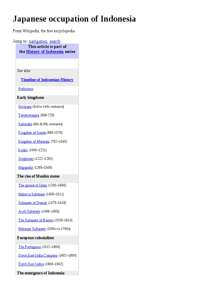 Japanese Occupation of Indonesia | Download Free PDF | Empire Of Japan ...