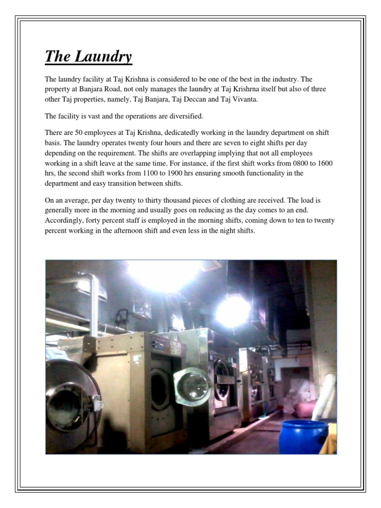 Taj Laundry | PDF | Laundry | Washing Machine