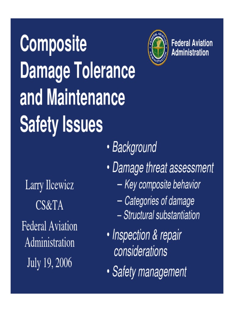 Composite Damage Tolerance and Maintenance Safety Issues - FAA | PDF ...
